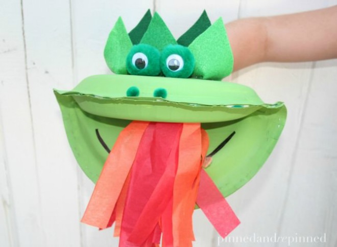 Dragon Paper Plate Puppet Tip Junkie